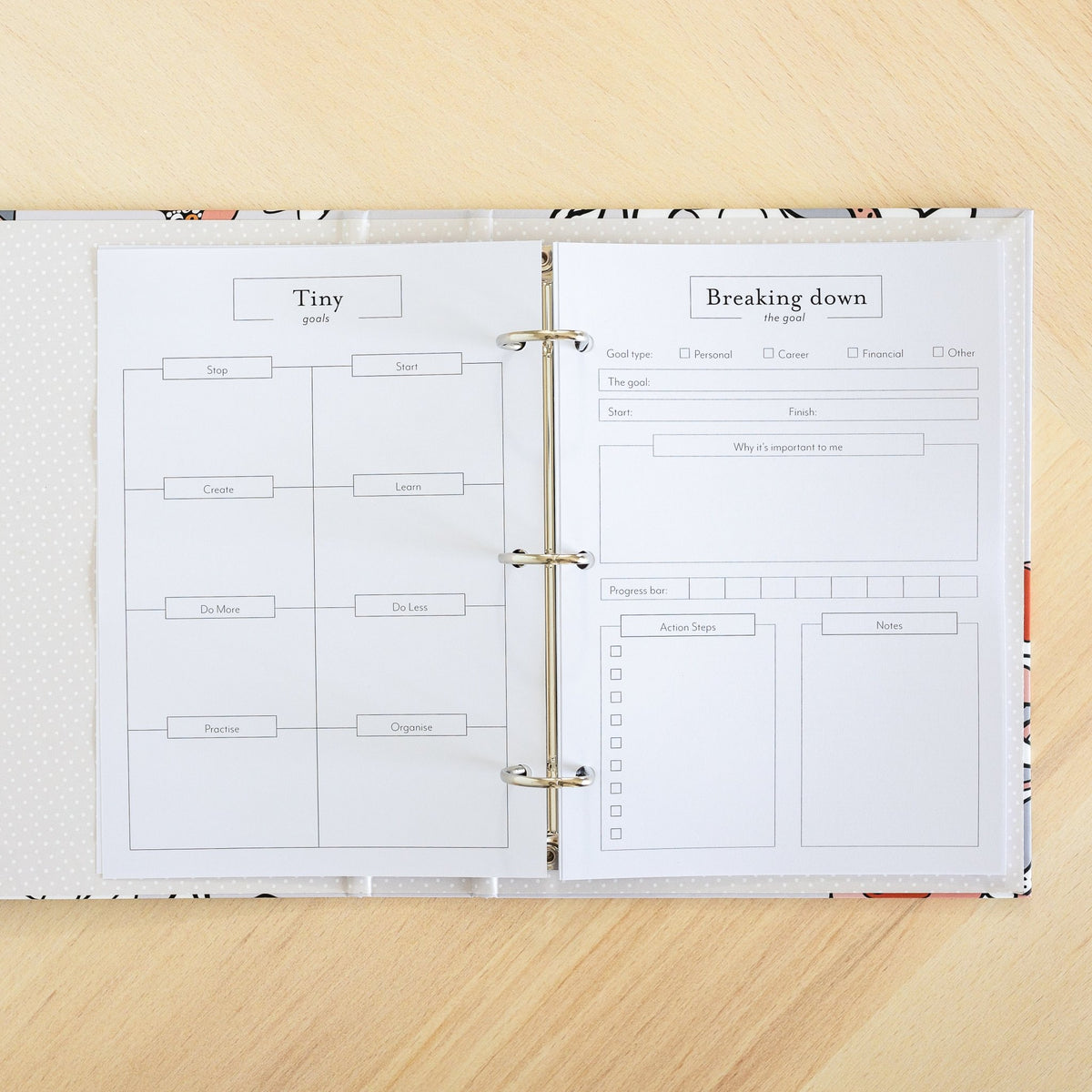 The Goal Setting Bundle | Binder Planner Inserts – Bullet Planner